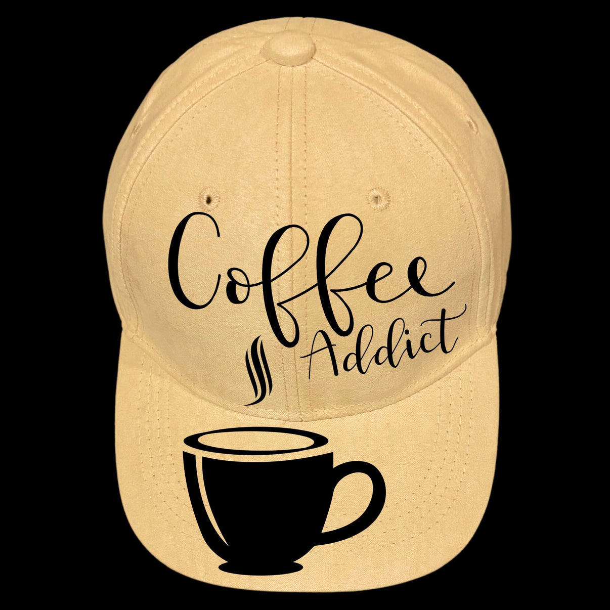 Coffee Addict Baseball Cap Hat Burning Design – Cool Moon Designs