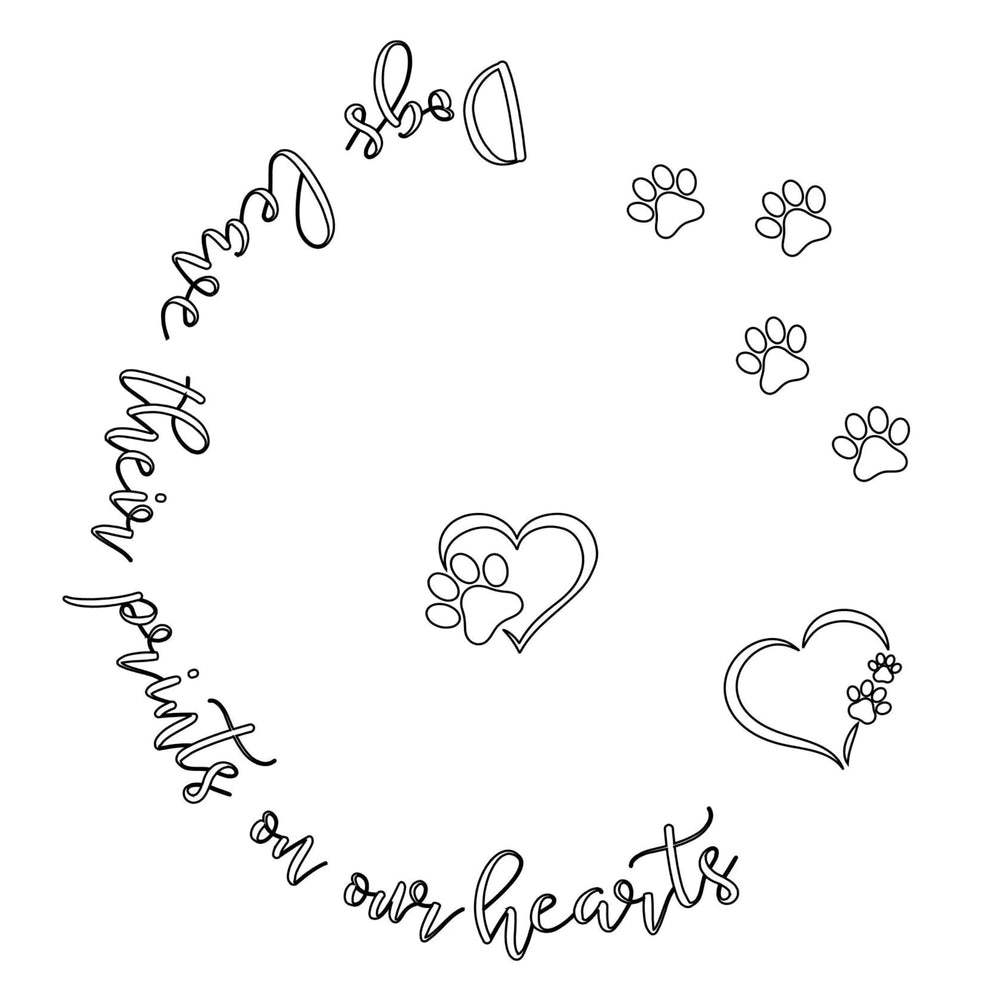 Dog Paw Prints Traceable Narrow Brim Hat Burning Design – Cool Moon Designs