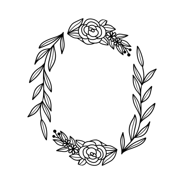 Flowers And Vine Traceable Narrow Brim Hat Burning Design