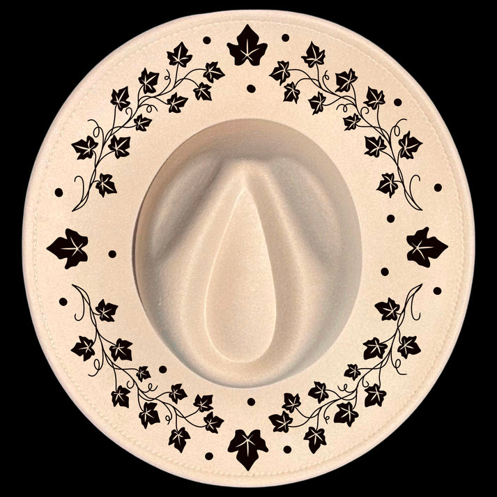 Ivy Traceable Wide Brim Hat Burning Design