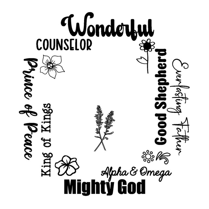 Our Wonderful God Traceable Wide Brim Hat Burning Design