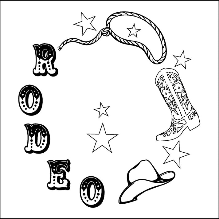 Rodeo Traceable Wide Brim Hat Burning Design