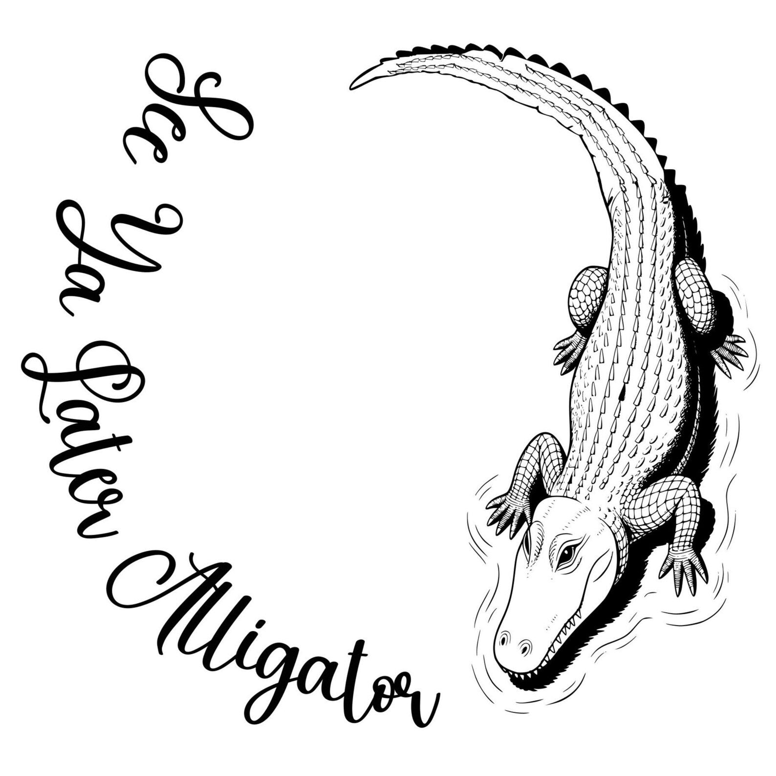 See Ya Later Alligator Wide Brim Hat Burning Design SVG PNG JPG – Cool ...